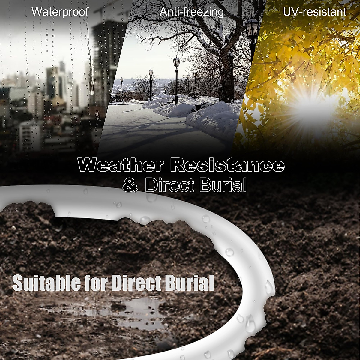 Cat 6 Ethernet Cable 100ft Shielded ( 6 RJ45), Outdoor&Indoor Cat 6 Internet Network Cable 23AWG, Heavy Duty, High Speed, Direct Burial, POE, Waterproof, UV Resistant Cat6 Cable 100ft, CCA, White