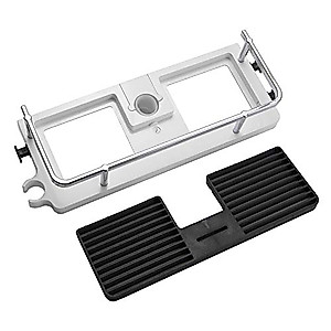 shlutesoy Bathroom Shelf Shower Storage,Shower Storage Shelf,Multifunctional Punch Free Shower Rod Rectangular Storage Rack Holder Black White