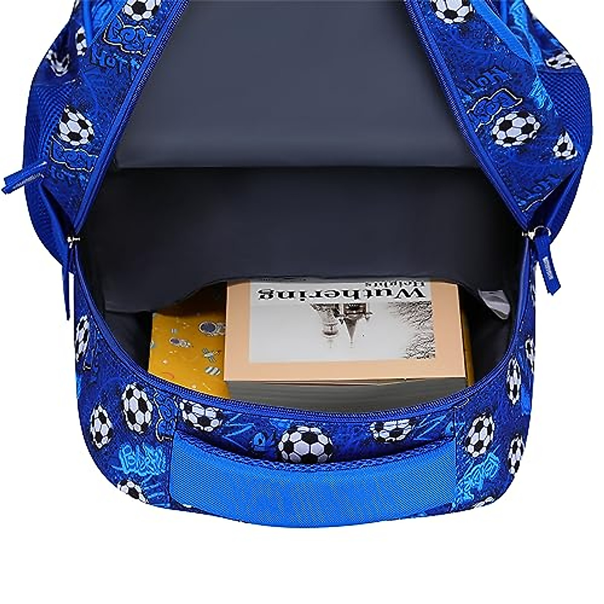 MYGOO Boys' Elementary School Backpack | Vineyard Collection | 17" Height 24L | Soccer Blue