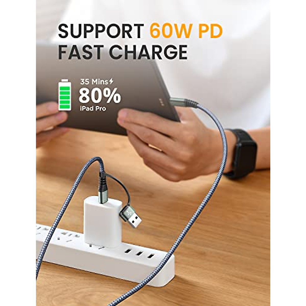 AINOPE USB C Cable Type C Charger Fast Charging 3.1A 10FT iPad Pro Charger Cable Durable Nylon Braided USB A/C to USB-C Cable for iPad Pro/AIR/Mini 6 MacBook Galaxy S23 S22 21 S10 Note