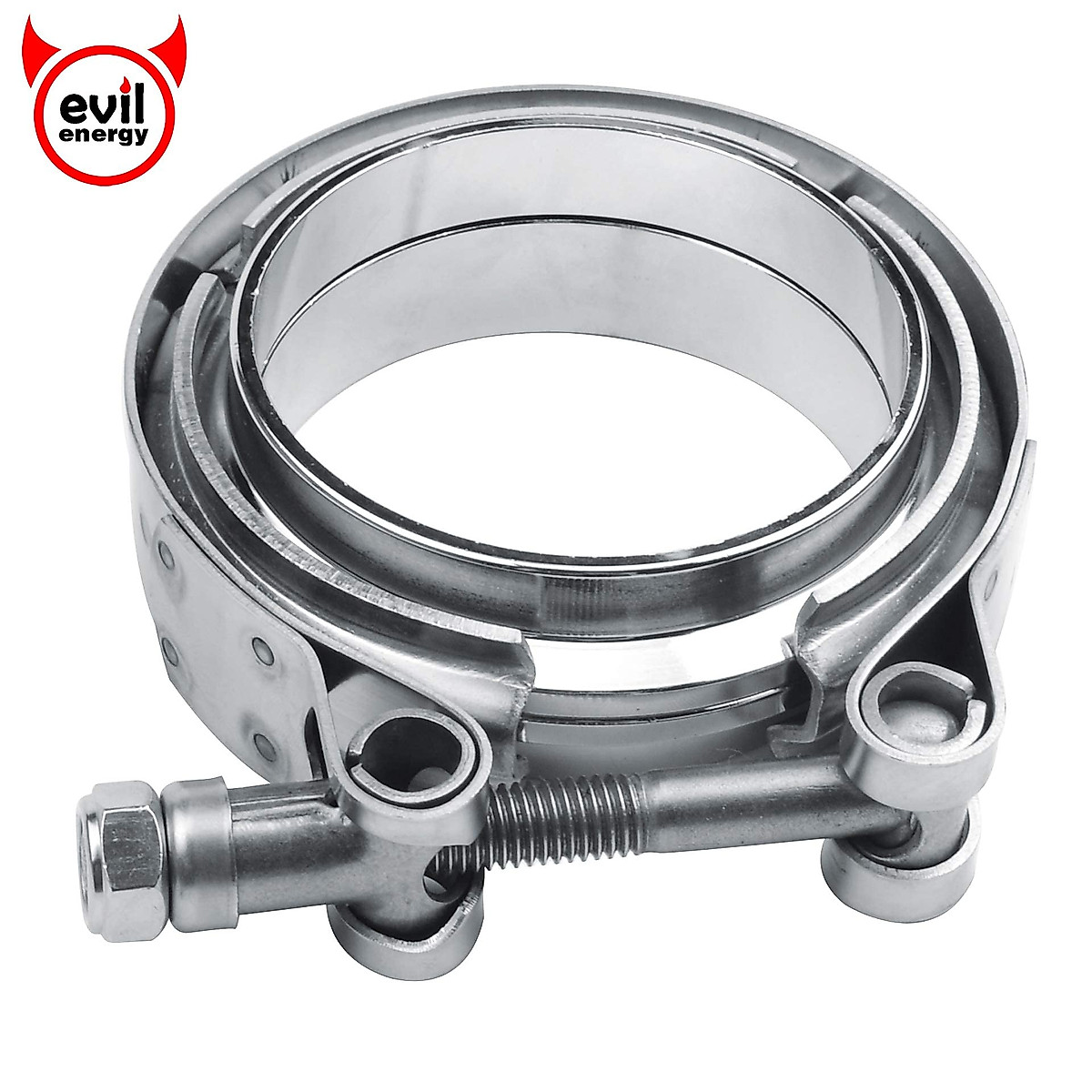 EVIL ENERGY 3 Inch V Band Clamp, Bundle with 2.5" ID to 3" OD Exhaust Pipe Reducer Adapter