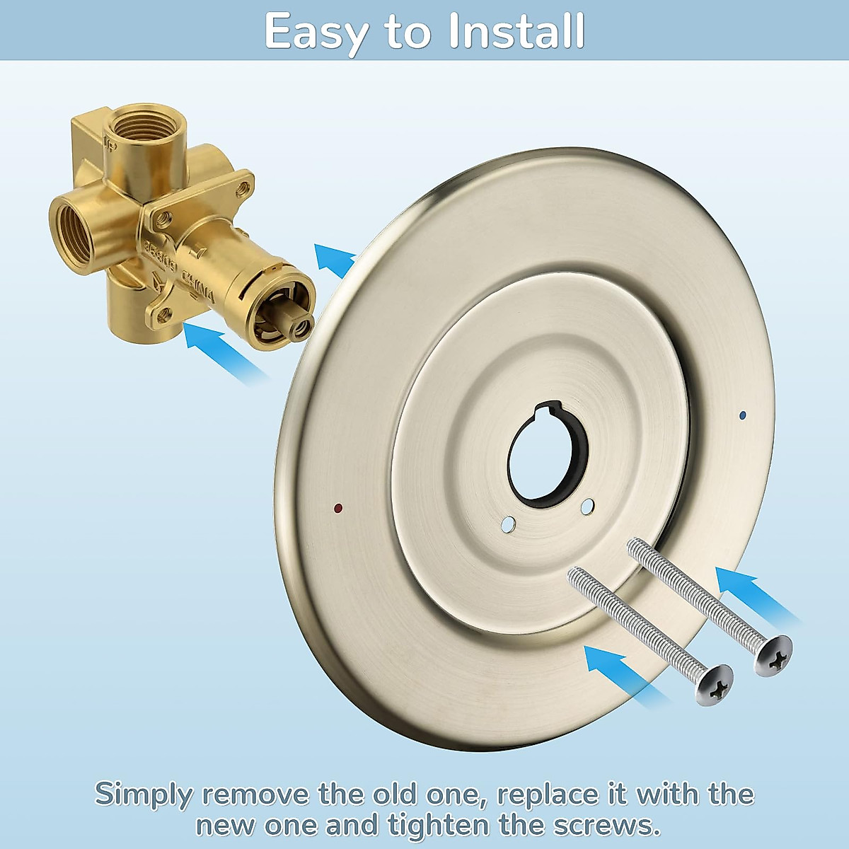 Chateau Collection Escutcheon Replacement for Moen 16090, for One-Handle Tub and Shower Faucets, Brushed Nickel