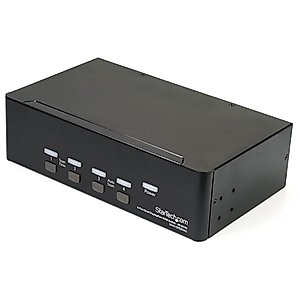 StarTech.com DisplayPort KVM - 4 Port - 4K 60Hz - Dual Monitor KVM - DisplayPort Switch - KVM DisplayPort - Desktop KVM Switch, TAA (SV431DPDDUA2)