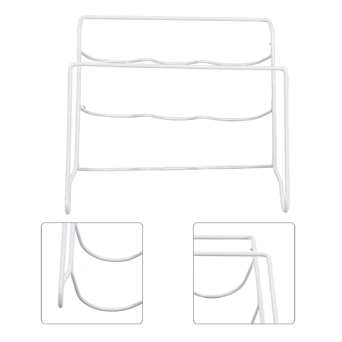 KWQBHW Fridge Wine Rack Water Bottle Holder Refrigerator Bottle Rack Hanging Drink Bottles Shelf Metal Wine Storage Organizer for Kitchen Holds 3 Bottles