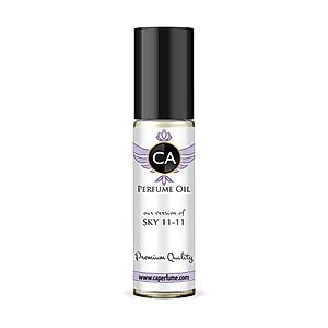 CA Perfume Impression of Emra Sky 11-11 For Women & Men Replica Fragrance Body Oil Dupes Alcohol-Free Essential Aromatherapy Sample Travel Size Concentrated Long Lasting Attar Roll-On 0.3 Fl Oz/10ml