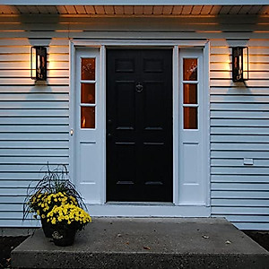 c cattleya Brass Outdoor Wall Sconce, Anti-Rust Exterior Light Fixtures with Tempered Glass, Waterproof Outdoor Porch Light for House Front Porch Garage Patio Hallway