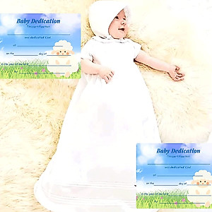 wootile Certificate Baby Dedication Card 8.26 x 11 Inch Baby Dedication Certificate with Baby Lamb Christening Baby Dedication Certificates for Church Gifts 24 Pack (Colorful)