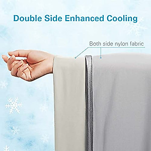 iBune Cooling Blankets for Hot Sleepers, 60" x 90" Twin Size Cool Blankets for Bed with Double Side Enhanced Cooling Q-max >0.46, Skin-Friendly Breathable Cold Blankets for Sleeping