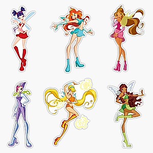 Winx Club Set Believix Sticker Vinyl Waterproof Sticker Decal Car Laptop Wall Window Bumper Sticker 5"