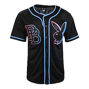 Playboy Vice Mesh Button Down Jersey