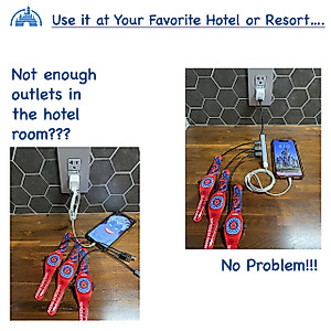 Kaizen Kreations MultiCharger for MagicBand+, MagicBand +, Magic Band Compatible with FuelRod & Other External Battery. Disneyland Accessories for Trip to Disney World Cruise (USB-A & USB-C, 1-Pack)