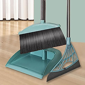Brooms with Dustpan Combo Set, Lightweight Multifunction Long Handle Brooms and Dustpan Easy to Use, Portable Brooms and Dustpan for Office Home Hotel and Kitchen Floor