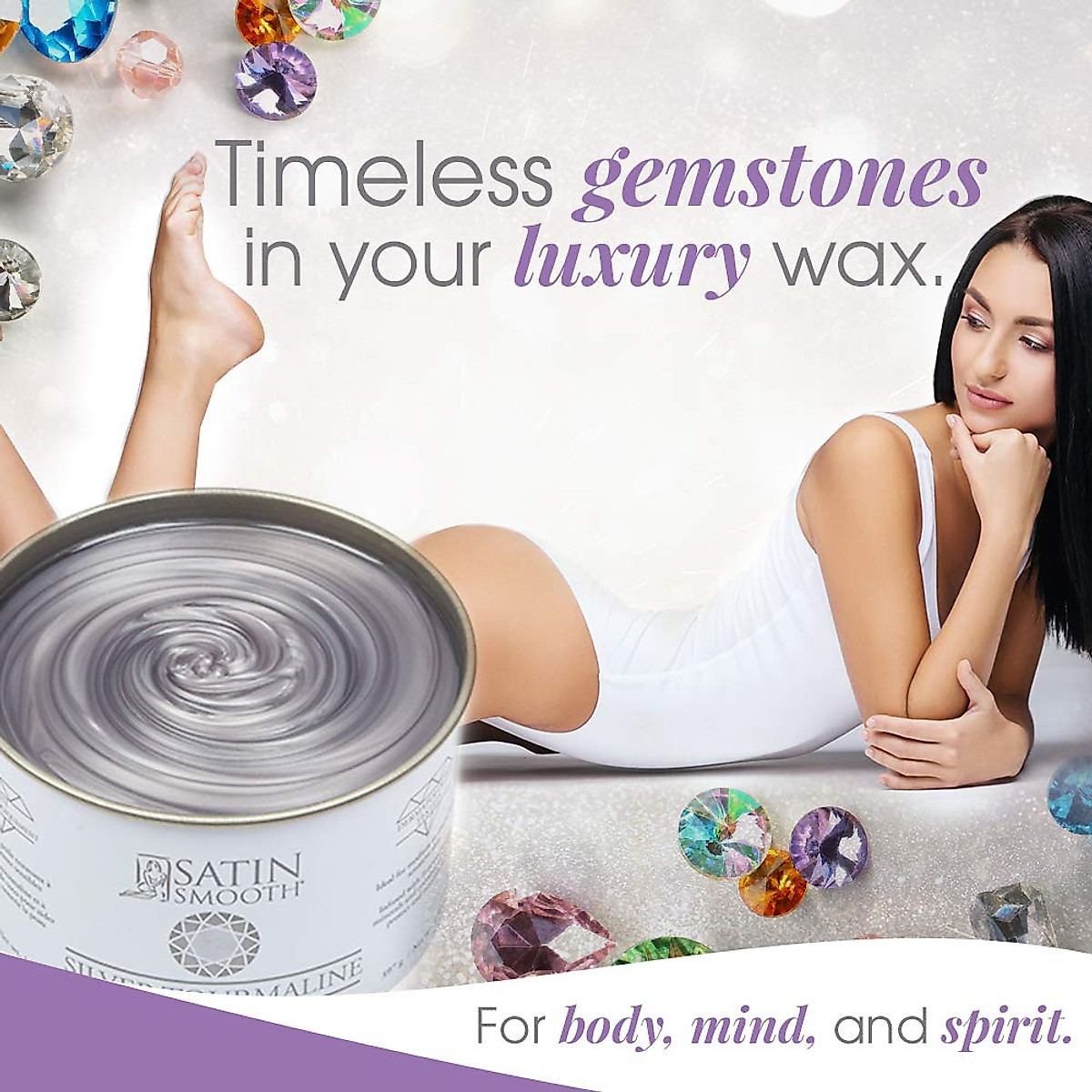 Satin Smooth Silver Tourmaline Hair Removal Wax 14oz.