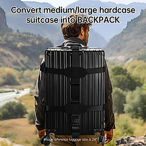 Hardcase/Carry On Trolley Luggage Backpack Conversion System Adjustable Strap