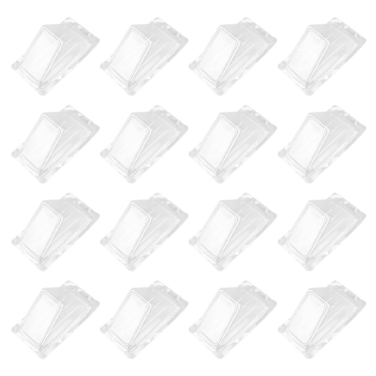 200pc Striangle Sandwich Container Disposable Sandwich Triangle Case Plastic Packing Box Clear Clamshell Food Containers Triangle Cake Containers with Lids Food Box