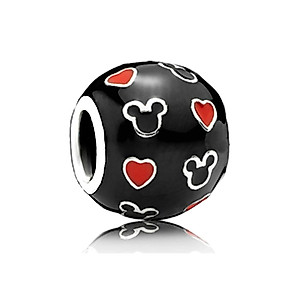 LaBenie Mouse and Hearts Charm Bead