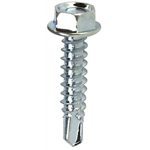 Teks 21316 Screw, 8 Thread, 1 in L, Coarse Thread, Hex Drive, Self-Drilling, Self-Tapping Point, Steel, Zinc, 170 PK - pack of 170