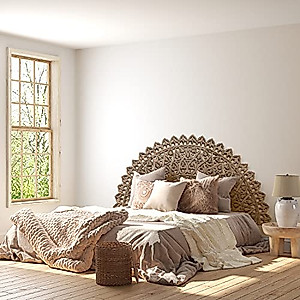 Queen Half Moon Wood Headboard