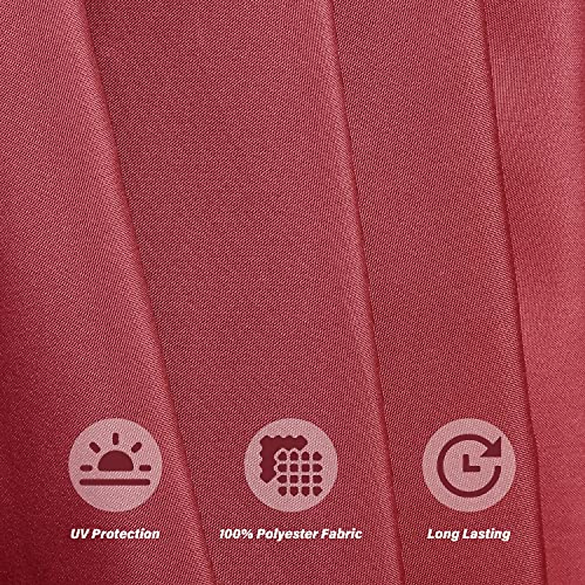 Simple Deluxe 9' Patio Outdoor Table Market Yard Umbrella Replacement Top Cover with 8 Ribs, 9ft Canopy, Red Canopy