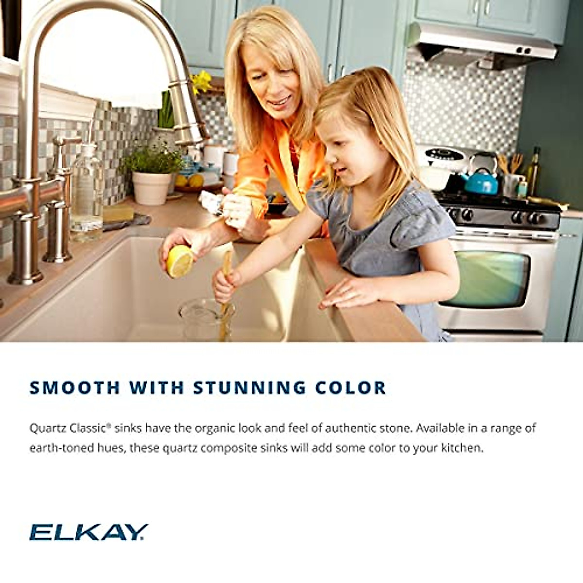 Elkay Quartz Classic ELGHU3322RWH0 White Offset 60/40 Double Bowl Undermount Sink with Aqua Divide
