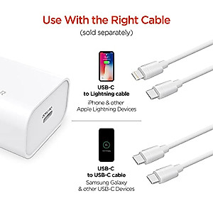 HyperGear 20W USB-C PD Wall Charger [ETL Certified] Compatible with iPhone 14/13/12/11/Pro/Pro Max, Galaxy S23/S22/S21 Note 20 5G & More [White] 15389