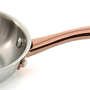 Berghoff Ouro 18/10 Stainless Steel Frying Pan 8", Rose Gold Handle, PFOA-free, Induction Cooktop, Fast, Even Heat