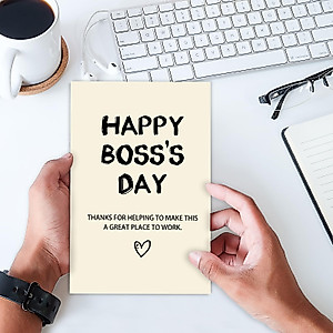 LiuuLi Happy Boss’s Day Card, Boss Appreciation Card, Funny Boss Day Card from Staff Coworker Work,Thank Boss Card Gift for Men Women