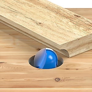 Helovmine 1/4 Inch Shank Round Nose Cove Core Box Router Bit Set Solid Carbide Double Flute Round Nose Router Bit 1/4" 5/16" 3/8" 1/2" 5/8" 3/4" 7/8" 1" Cutting Diameter Woodworking CNC Tools