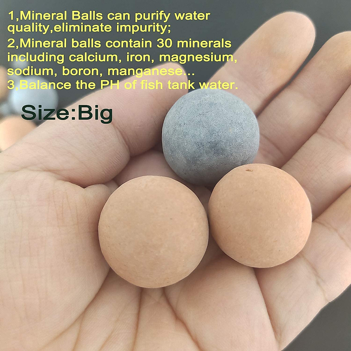 MEIMEI Tourmaline Balls for Betta Fish Tank Accessories.Shrimp Mineral Freshwater Aquarium Tank.Mineral Supplement Substrate.Decorate Fish Bowl Balls,Snail,Betta Fish Goldfish Food,Live Shrimp Food.