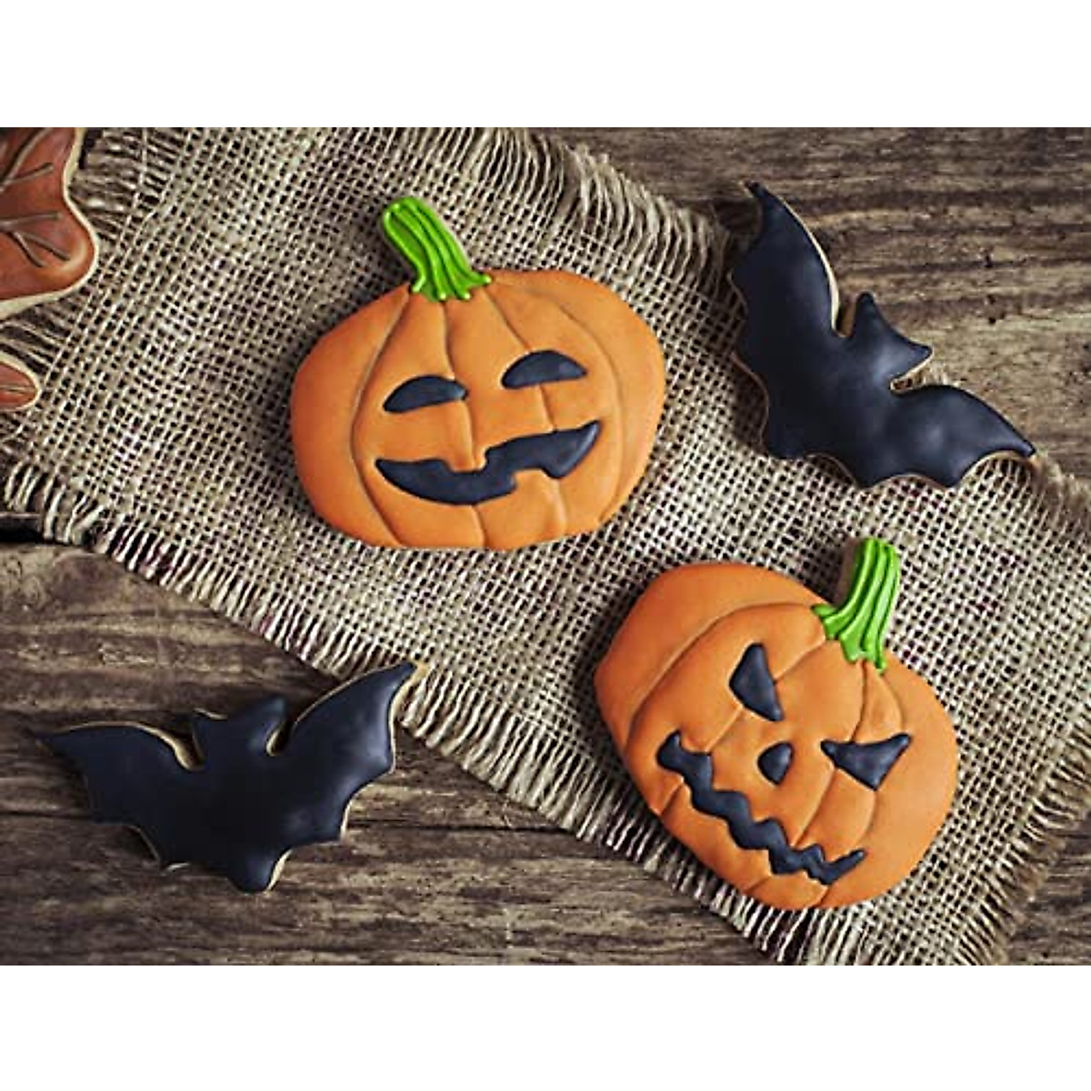 Pumpkin Cookie Cutters Set, 4", 3.22", 2" Large Fall Halloween Thanksgiving Cookie Cutters for Harvest Holiday Decoration Party Supplies
