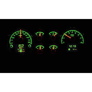 Dakota Digital 78-88 Chevy Monte Carlo Customizable Gauge Kit Black HDX-78C-MC-K