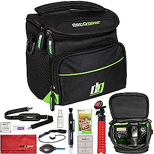 Minolta MN53Z-R Pro Shot 16MP Digital Camera with 53x Optical Zoom, Red Bundle with Lexar Professional 633x 64GB UHS-1 Class 10 SDXC Memory Card and Deco Gear Camera Bag (Small) with Accessory Kit