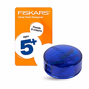 Fiskars 12-95854J Back to School Supplies Deluxe Double Pencil Sharpener, Color Received May Vary