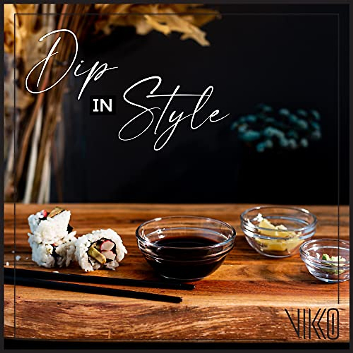 Vikko 3.5" Small Glass Bowls: Clear Bowls - Mise En Place Bowls - Glass Prep Bowls For Cooking - Sauce, Snack, Dessert & Dip Bowls - Glass Cereal Bowls - Glass Bowls for Kitchen - Pinch Bowl Set of 6