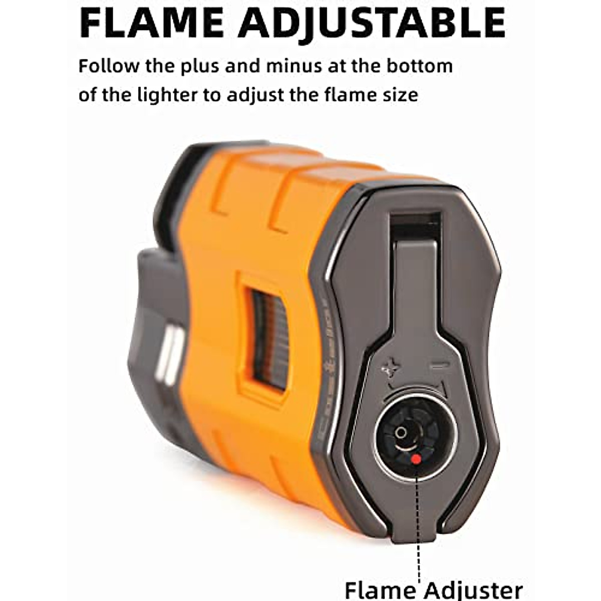 Castelar Torch Lighter Triple Jet Flame Refillable Butane Lighter with Punch Rest Holder - Butane Not Included (Yellow)