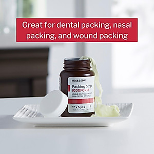 McKesson Packing Strip, Sterile, Iodoform, 100% Cotton, 1 in x 5 yds, 1 Count