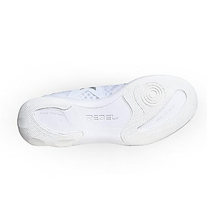Rebel Athletic Ruthless Cheer Shoe, White, 2 Big Kid