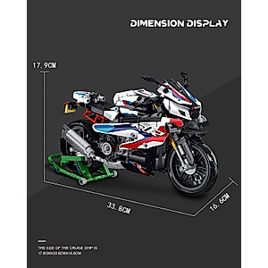 dOvOb Motorcycle 1000 RR Model Building Blocks Set, 912 Pieces Bricks, MOC Toys as Gift for Kids or Adult