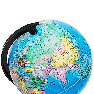 Exerz 8" World Globe - Political Map Educational Globe - DIY Self Assembled School Globe