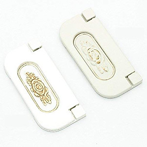 LMZJLU Simple Modern Invisible Cabinet Handle with Rose Pattern Cupboard Pulls Drawer Handles Office Furniture Hardware Concealed Handle- 10pcs