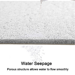 Leotruny Bath Tub Shower Mat 40 x 16 Inch Non Slip Soft PVC Loofah Bathtub Mats for Bathroom (C03-White)