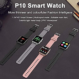 XXXDXDP Smart Watch Men Women Full Touch Heart Rate Blood Pressure Monitor Connect Smartwatch Fitness for iOS Android (Color : E)