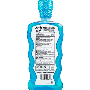ACT Kids Anticavity Fluoride Rinse Pineapple Punch 16.9 fl. oz. Accurate Dosing Cup, Alcohol Free