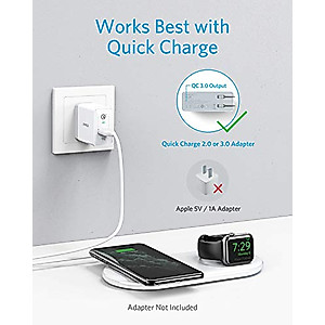 Anker Wireless Charging Station, 2 in 1 PowerWave+ Pad with Holder for Apple Watch 5/4/3/2, Wireless Charger for iPhone 13, 12, 12 Pro Max, 11, AirPods (Watch Charging Cable & AC Adapter Not Included)