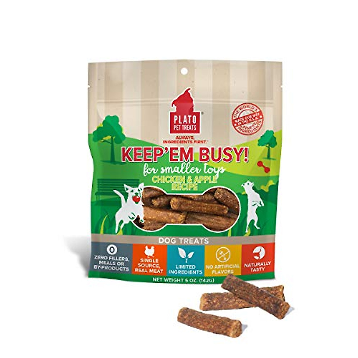 Plato Keep Em' Busy Chicken + Apple for Small Toys 5oz