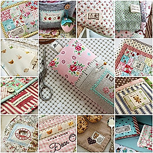 flic-flac 200pcs 4 x 4 inches (10cmx10cm) Cotton Craft Fabric Bundle Squares Patchwork Lint DIY Sewing Scrapbooking Quilting Dot Pattern Artcraft