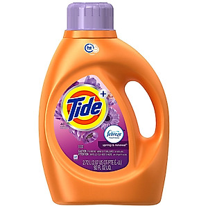 Tide Plus Febreze Freshness High Efficiency Liquid Laundry Detergent, Spring & Renewal - 92 oz