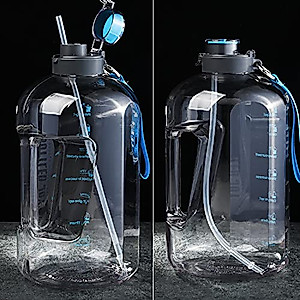 ALINK 12-Pack Reusable Plastic Clear Straws, 13 inch Extra Long Tumbler Straws for 1 Gallon, 64 oz 40 oz 32 oz Water Bottles, Plus Cleaning Brush