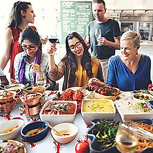 Touman Crawfish Tablecloth Birthday Party Lobster Table Covers White and Red Crawfish Table Cloth for Party Decoration Supplies, 108 x 54 inches (2)