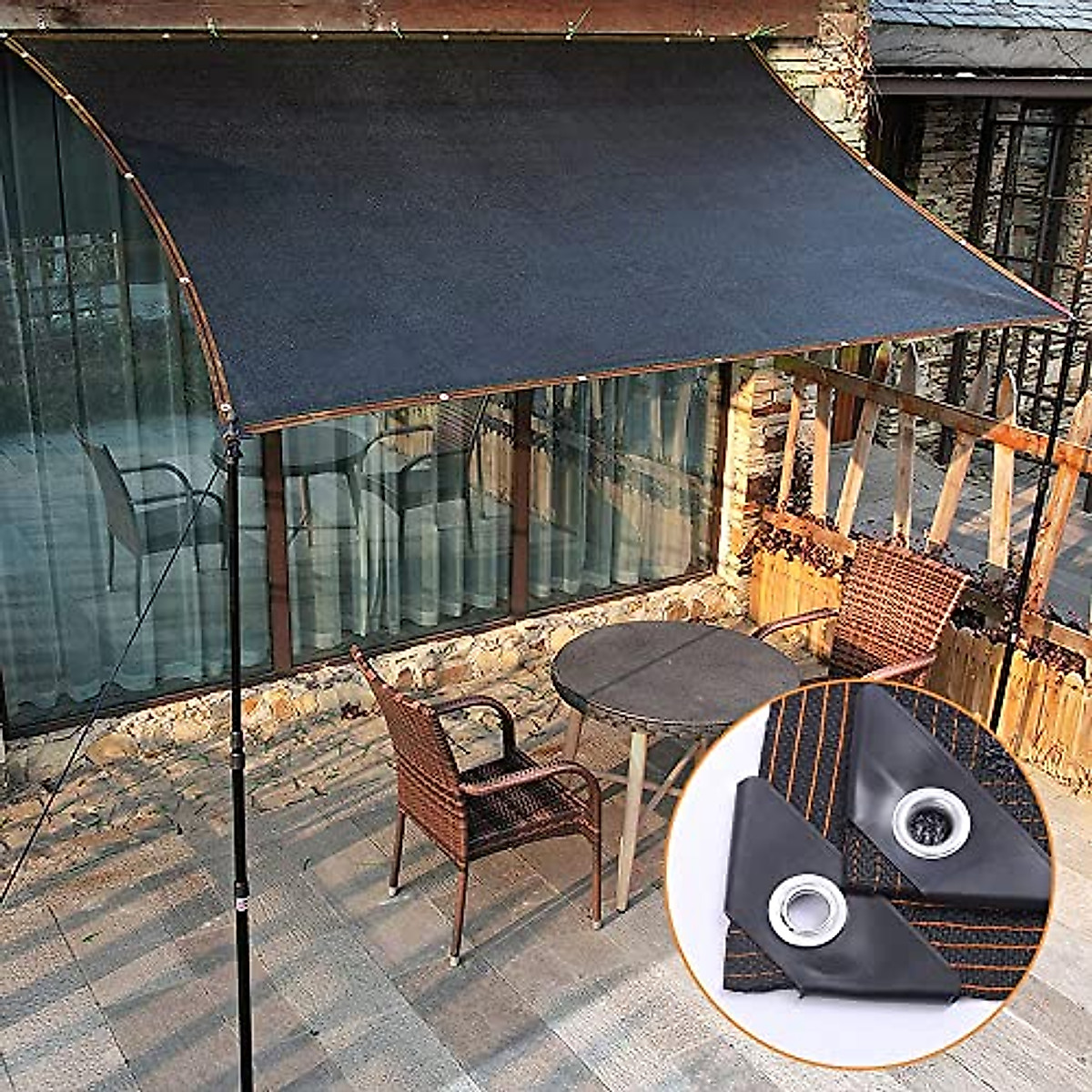 Fanousy 70% Shade Cloth for Plants 10x12FT, Shade Cloth with Grommets Mesh Tarp Plant Shade Cover from Sun Sun Shade for Plants Garden Greenhouse Patio Dugout Hen House